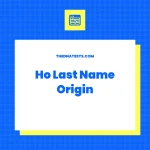 Ho Last Name Origin - Meaning, History and Popularity