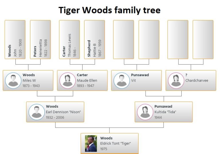 Tiger Woods Family Tree